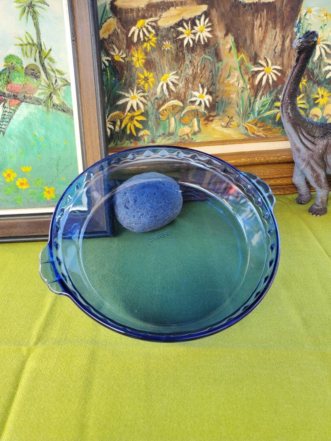 Vintage RARE Pyrex Pie Pan Cobalt Blue Full Size - Etsy