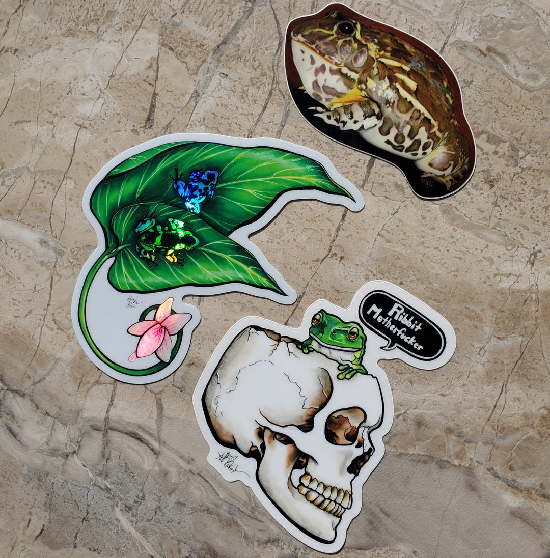 Frog Stickers - Spoonie Chronically Ill Green Tree Frog Dendrobates ...