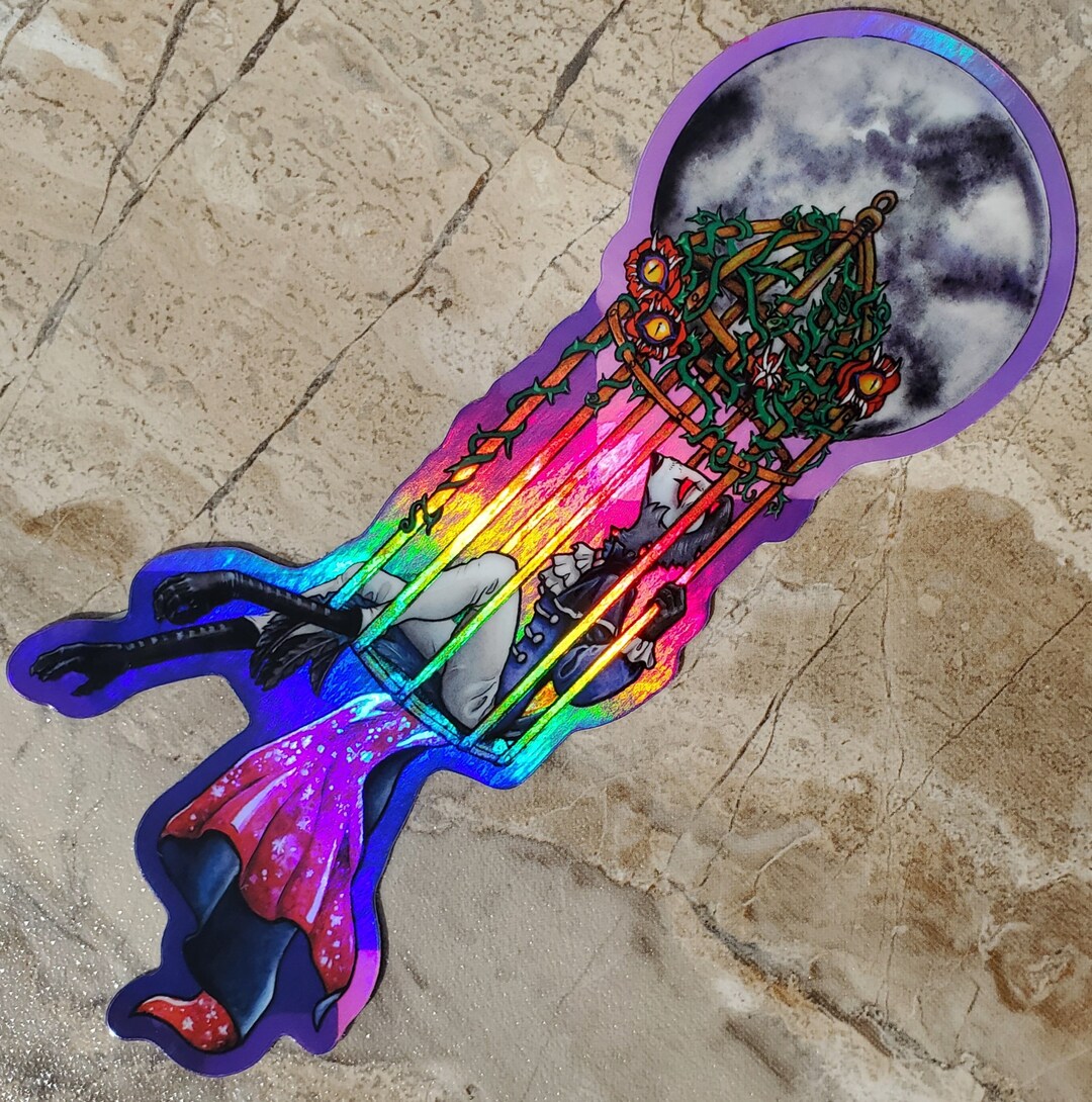 Stolas Sticker Helluva Boss Holographic Stickers First Date Ozzie's ...