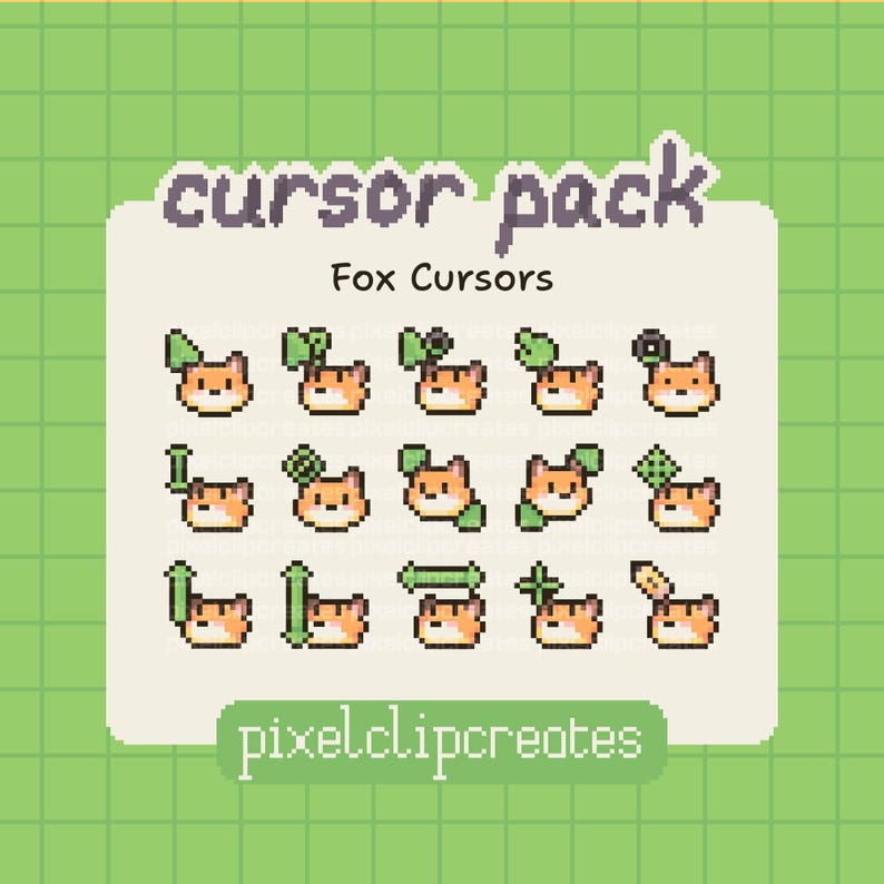 Fox Cursor Pack - Hand-drawn Mouse Cursors for Windows (digital ...