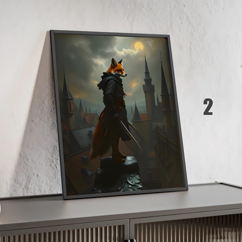 Fox Thief Posters, 5 Types of Rogue Foxes With Wooden Frame, Sneaky ...