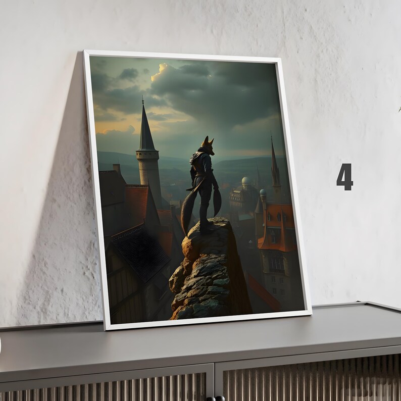 Fox Thief Posters, 5 Types of Rogue Foxes With Wooden Frame, Sneaky ...