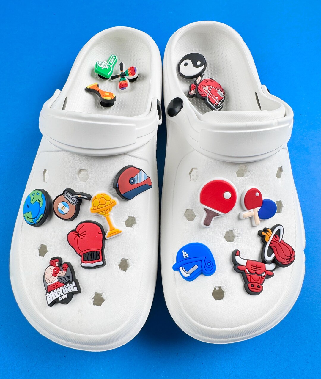 Boxing, Table Tennis Clogs Shoe Charms, Sports Accessories Clog Charms ...