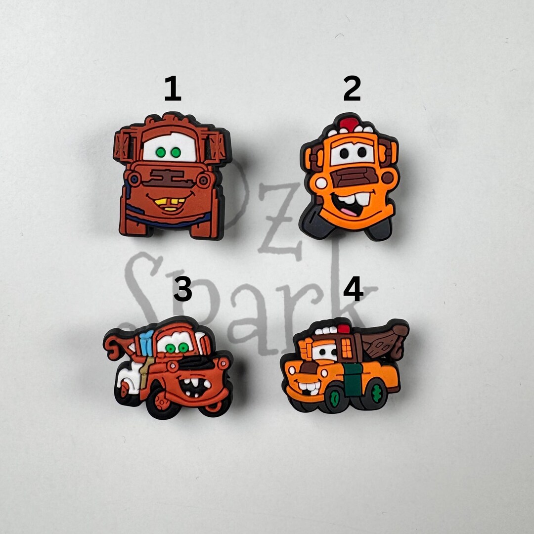 Tow Mater Crocs Fun Shoe Charms Lightning Mcqueen Themed Charms Unique ...
