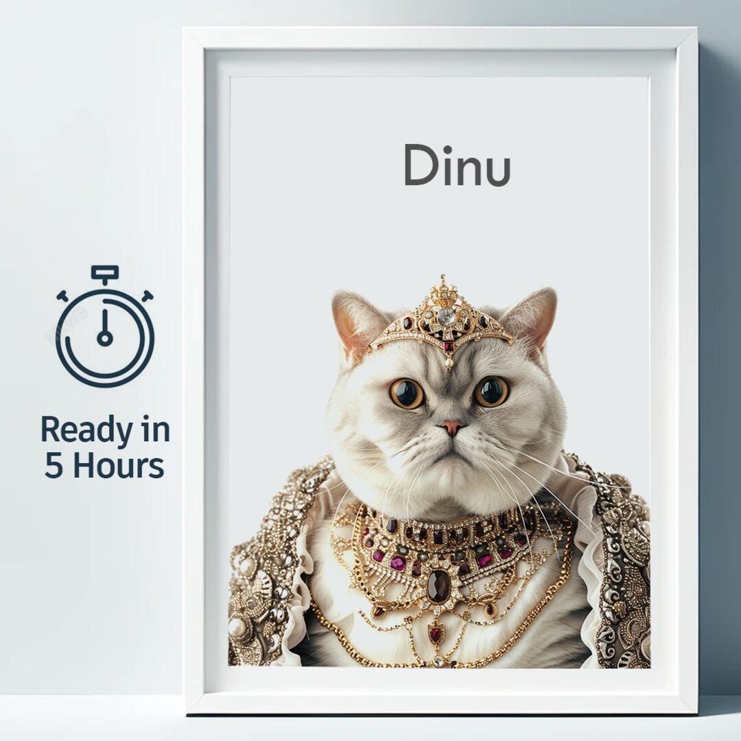 Custom Cat Portrait Hand-painted Personalized Cat Art Unique Cat Lover ...