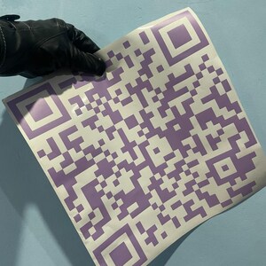 Custom QR Code Vinyl Decal Storefront / Business / Car / Laptop ...