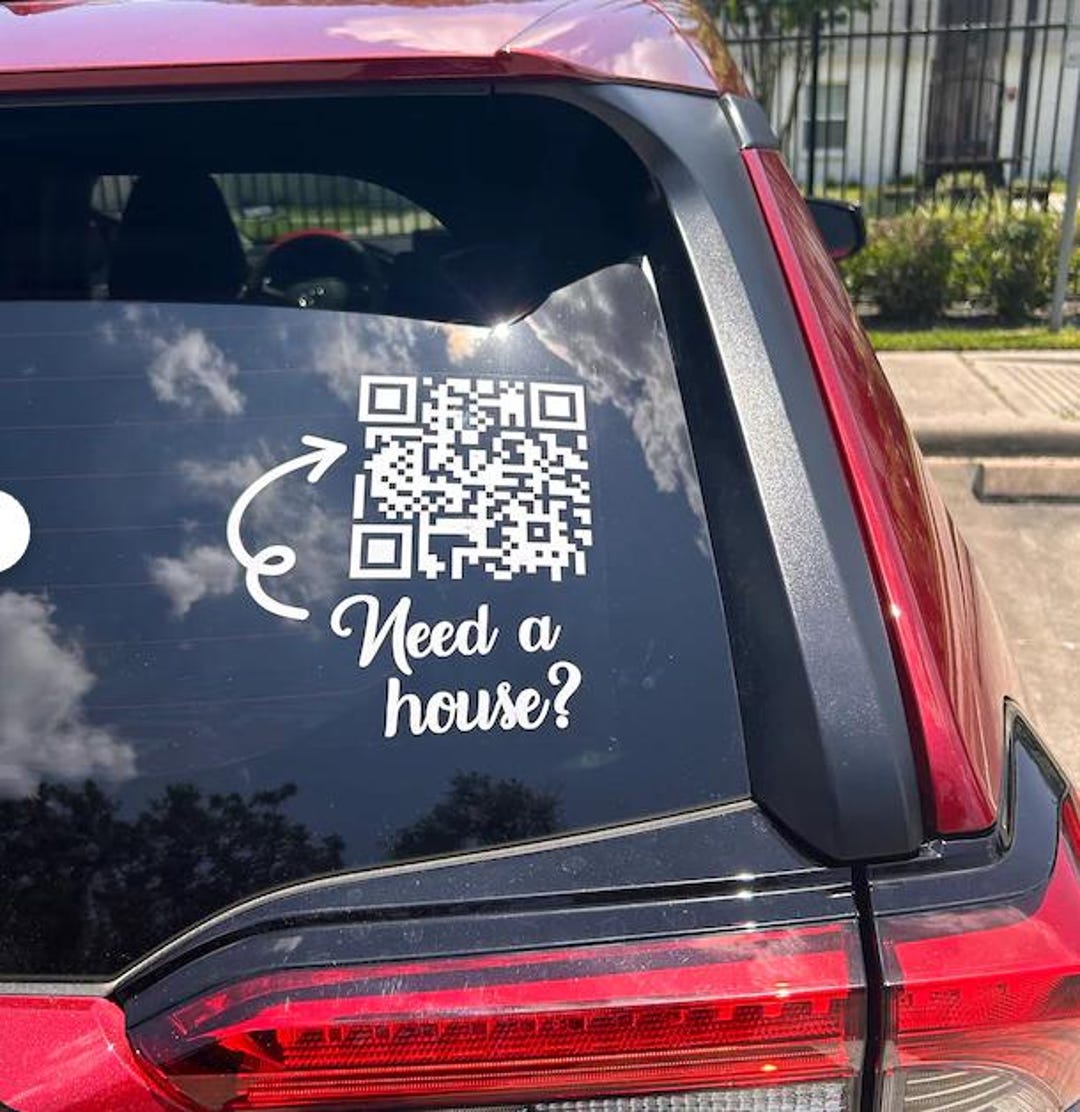 Custom QR Code Vinyl Decal Storefront / Business / Car / Laptop ...