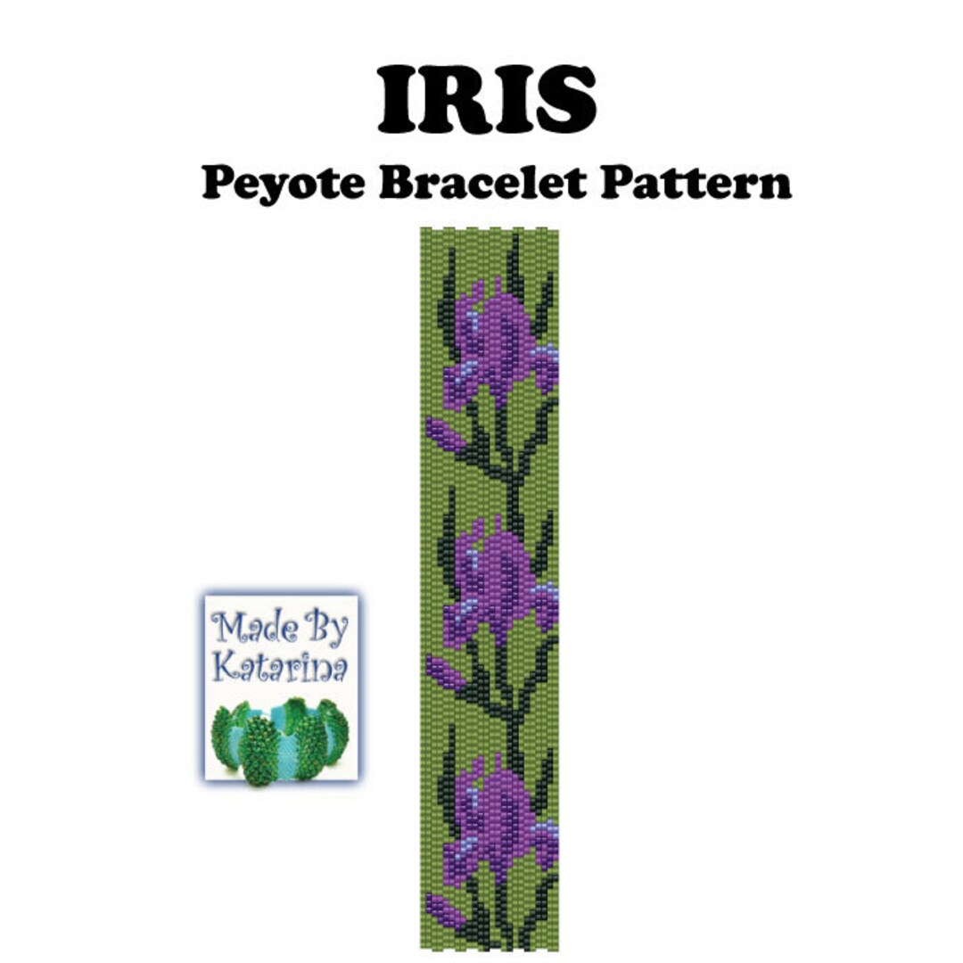 Peyote Pattern / Iris / INSTANT DOWNLOAD PDF / Peyote Stitch Bracelet ...