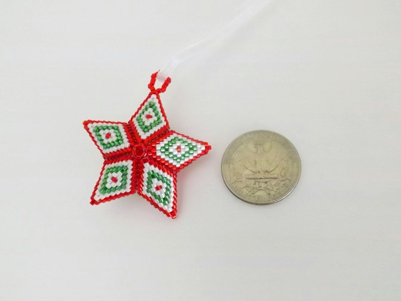 Beaded Peyote Star Ornament / Christmas Decoration - Etsy Beaded Peyote Star Ornament / Christmas Decoration - Etsy