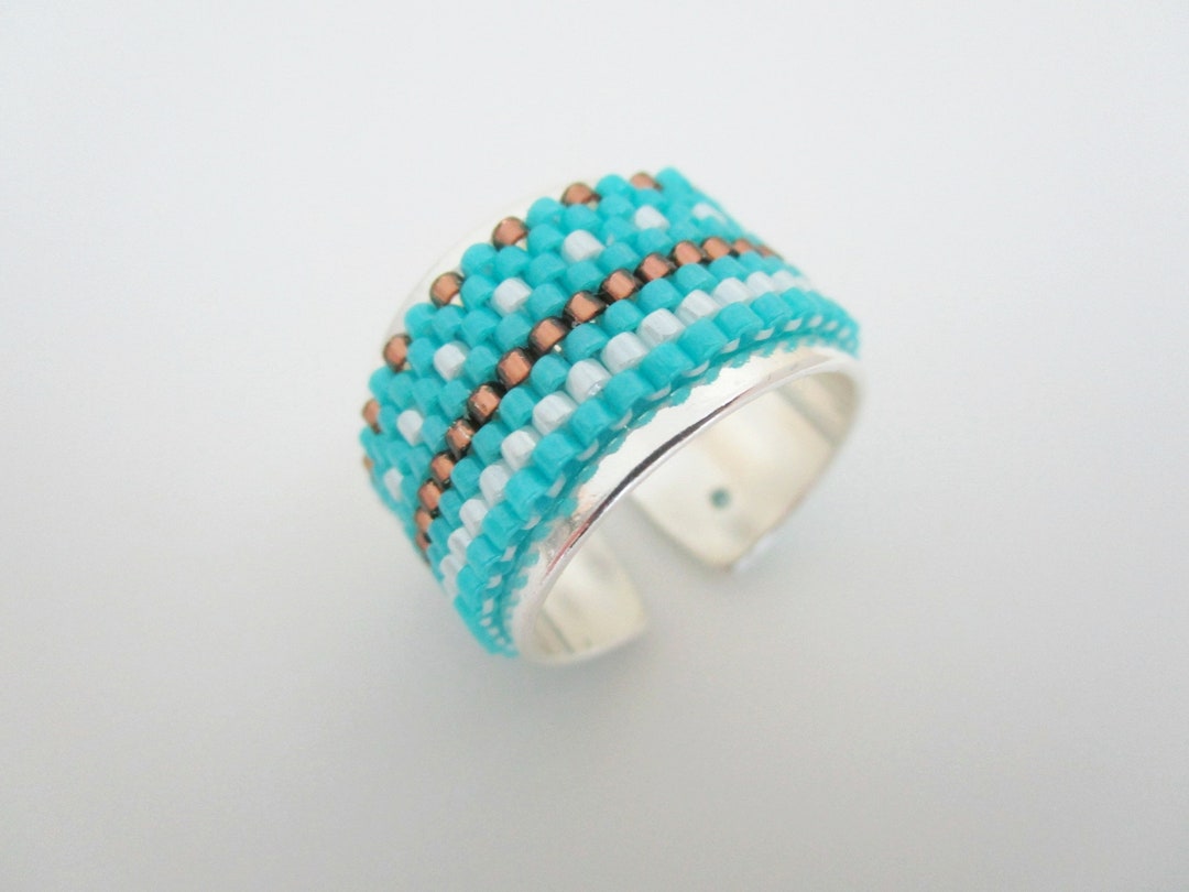 Adjustable Beaded Peyote Ring / Seed Bead Jewelry - Etsy