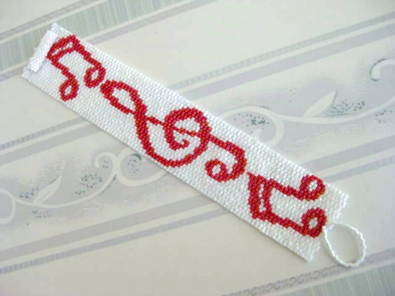 Music Note Peyote Bracelet Pattern / INSTANT DOWNLOAD PDF - Etsy