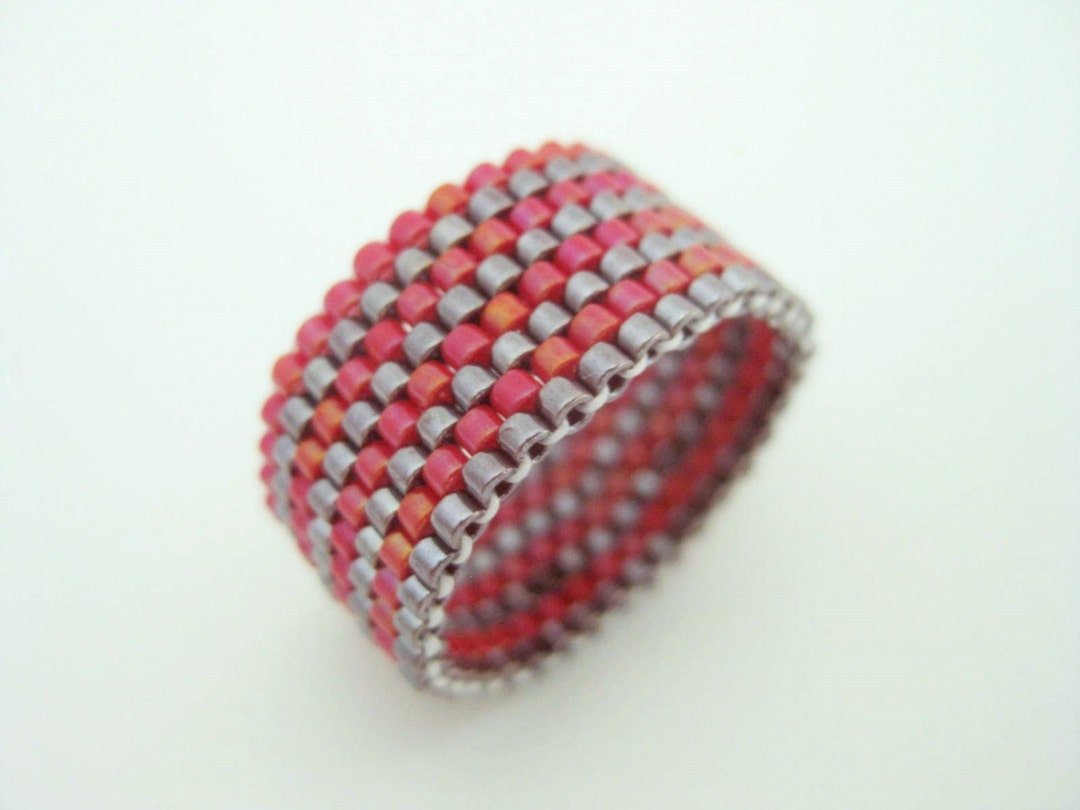Beaded Peyote Ring / Seed Bead Jewelry - Etsy