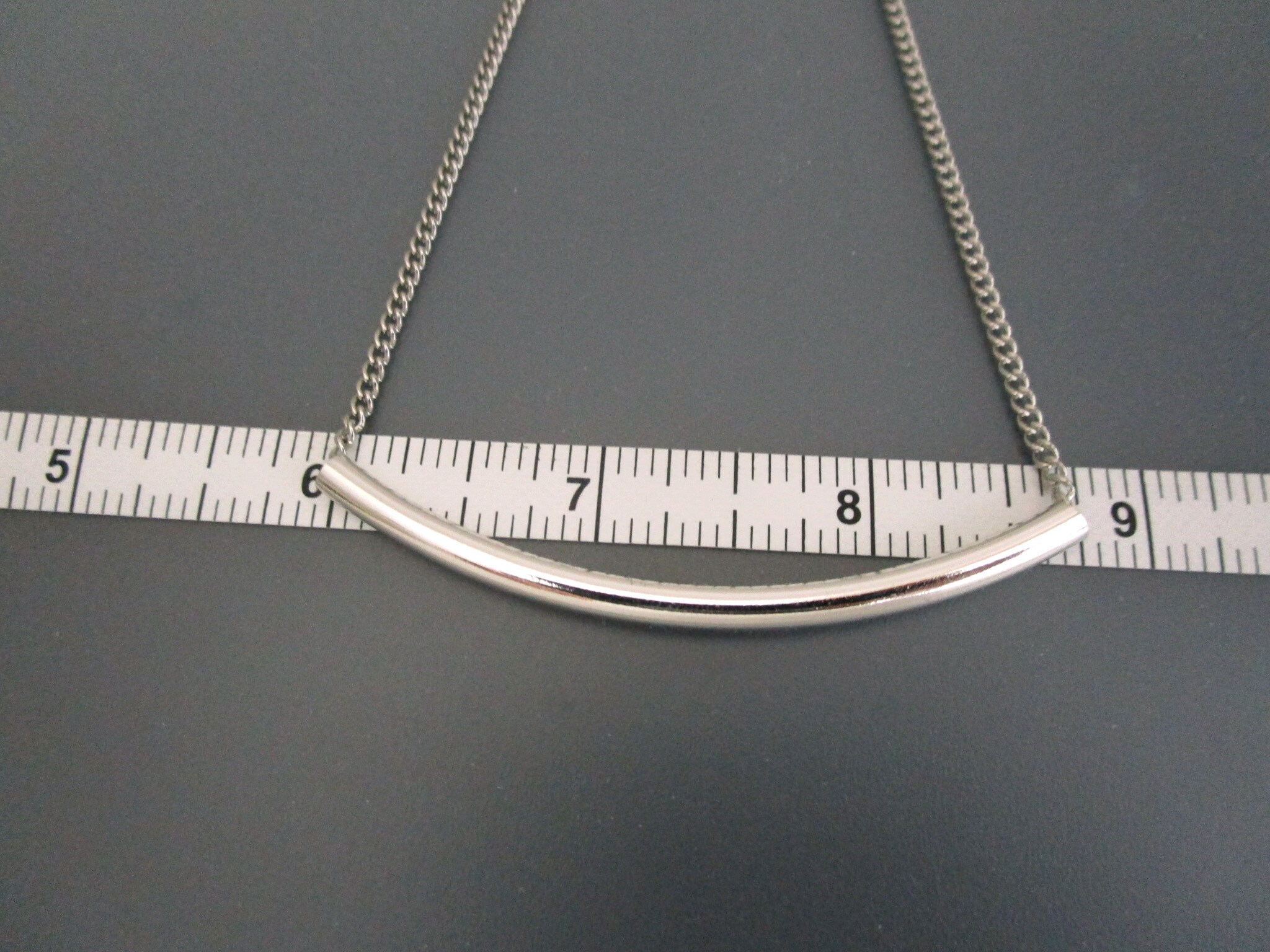 Silver Tube Necklace / Thyroid Neck Scar Cover | Etsy UK
