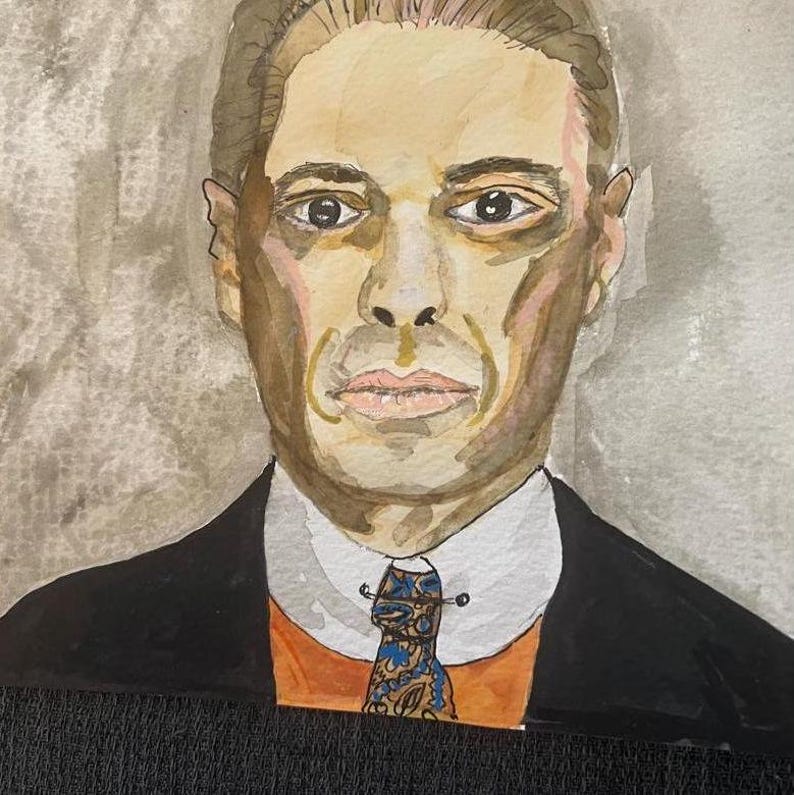 Watercolor Print of Steve Buscemi by Australian American Artist Eleanor ...