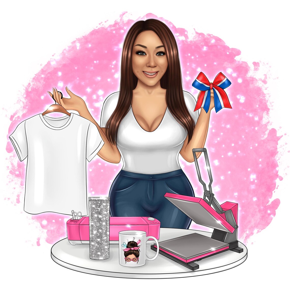 Custom Cartoon Logo, Digital Portrait, Logo Design, Small Business Logo ...