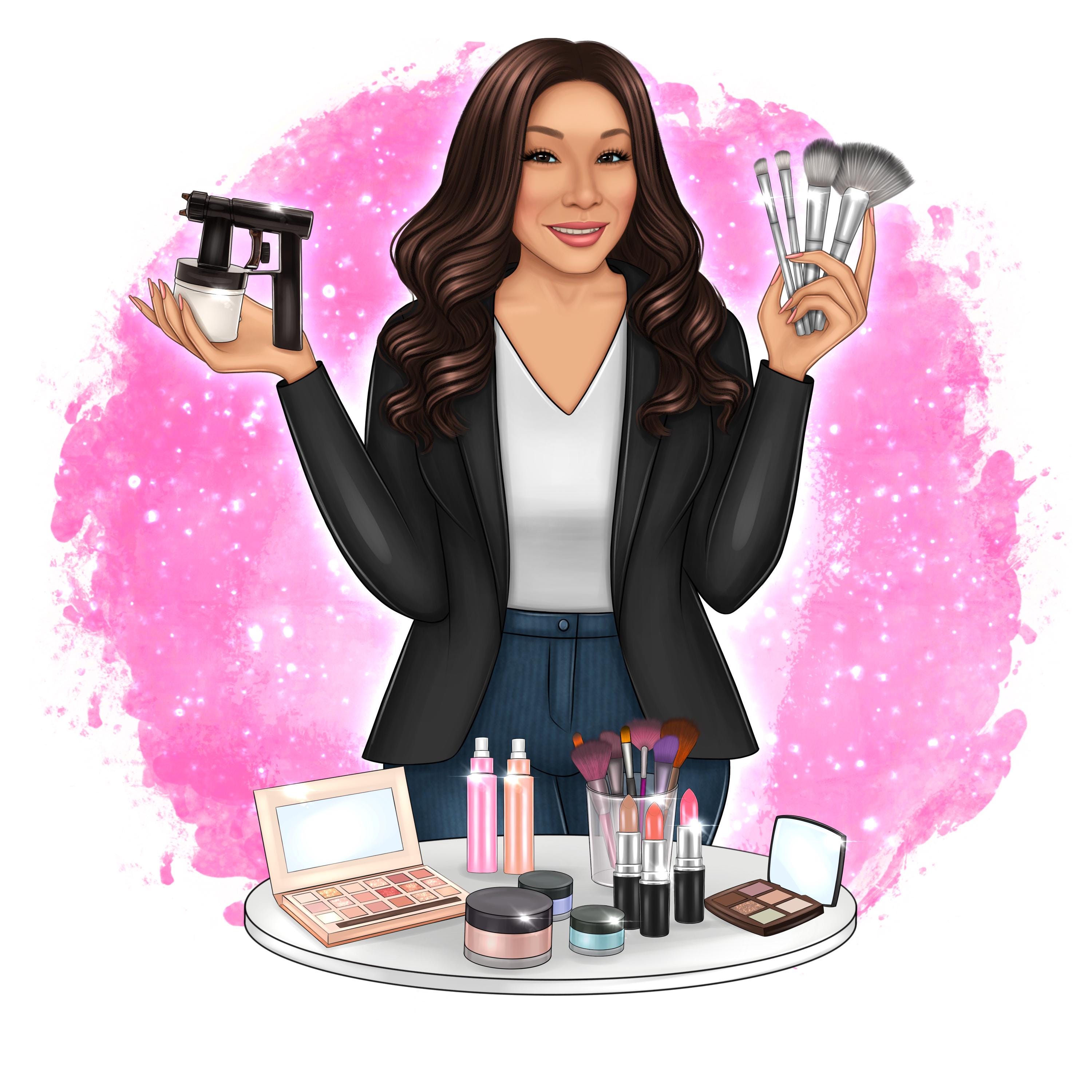 Custom Cartoon Logo, Digital Portrait, Logo Design, Small Business Logo ...