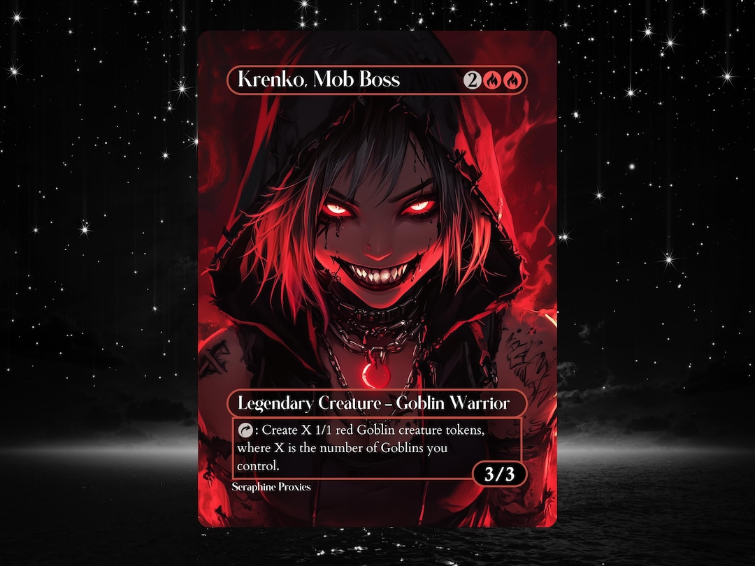 Krenko, Mob Boss - Proxy Full Art Custom Altered Art Card - Etsy