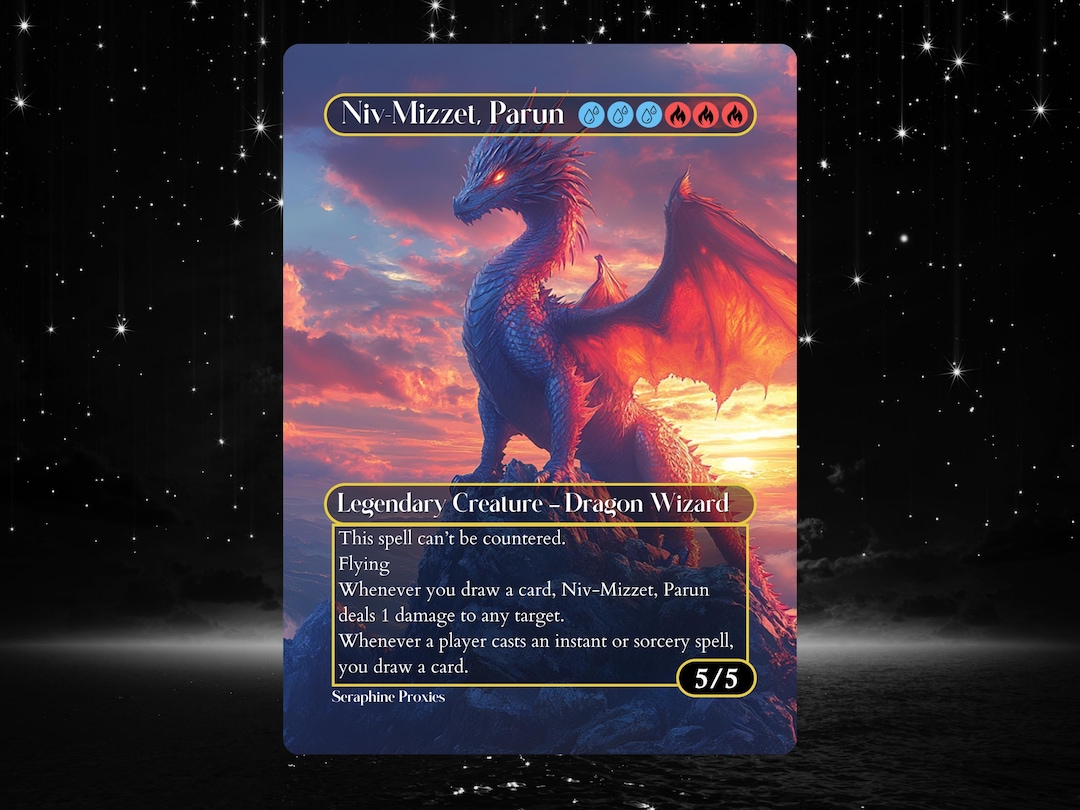 Niv-mizzet, Parun - Proxy Full Art Custom Altered Art Card - Etsy