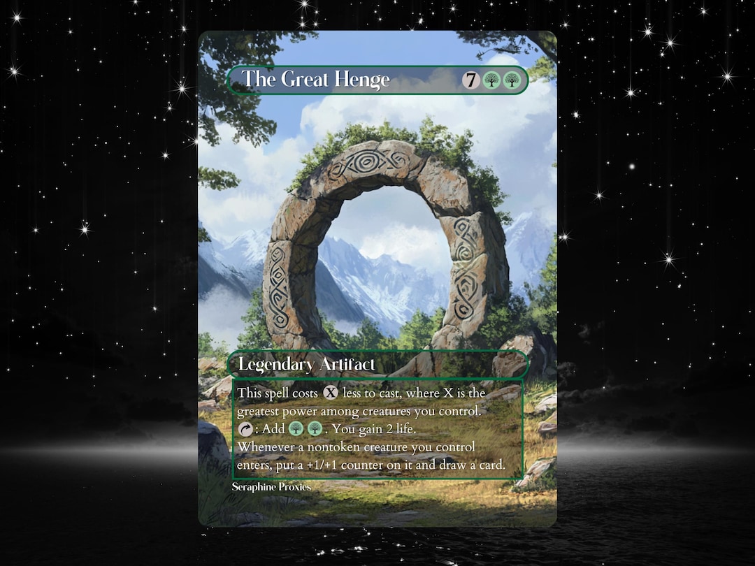 The Great Henge - Proxy Full Art Custom Altered Art Card - Etsy