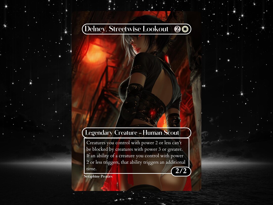 Delney, Streetwise Lookout - Proxy Full Art Custom Altered Art Card - Etsy