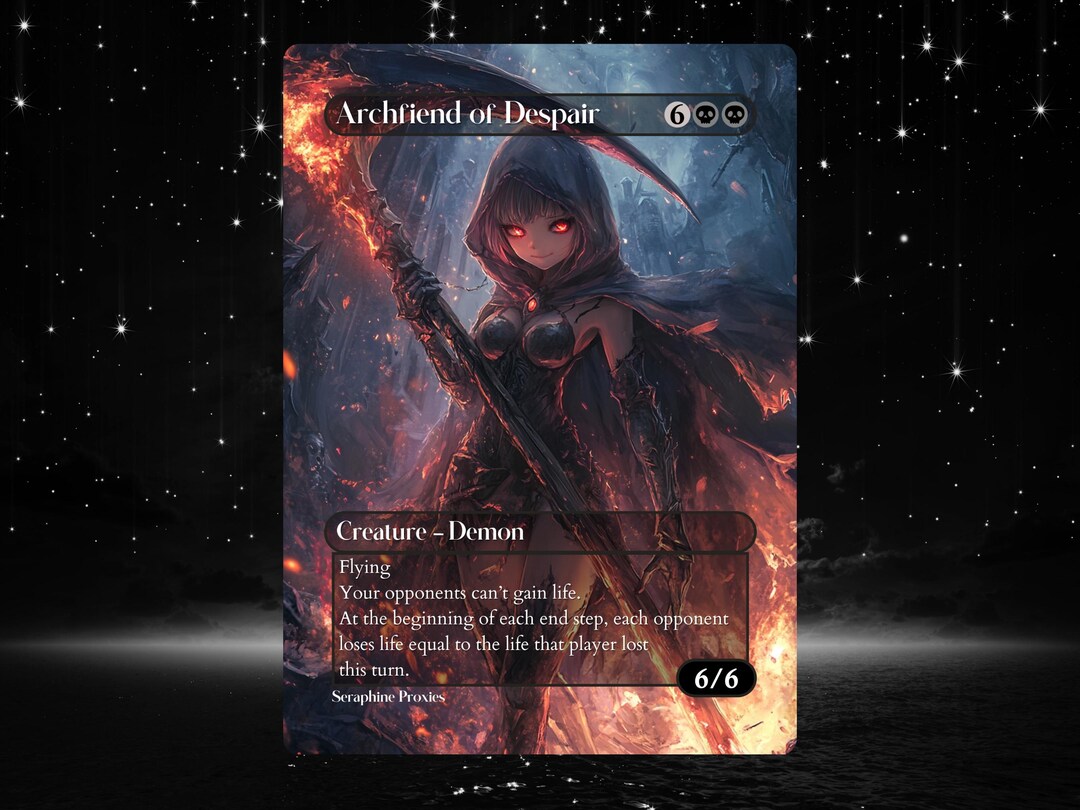 Archfiend of Despair - Proxy Full Art Custom Altered Art Card - Etsy