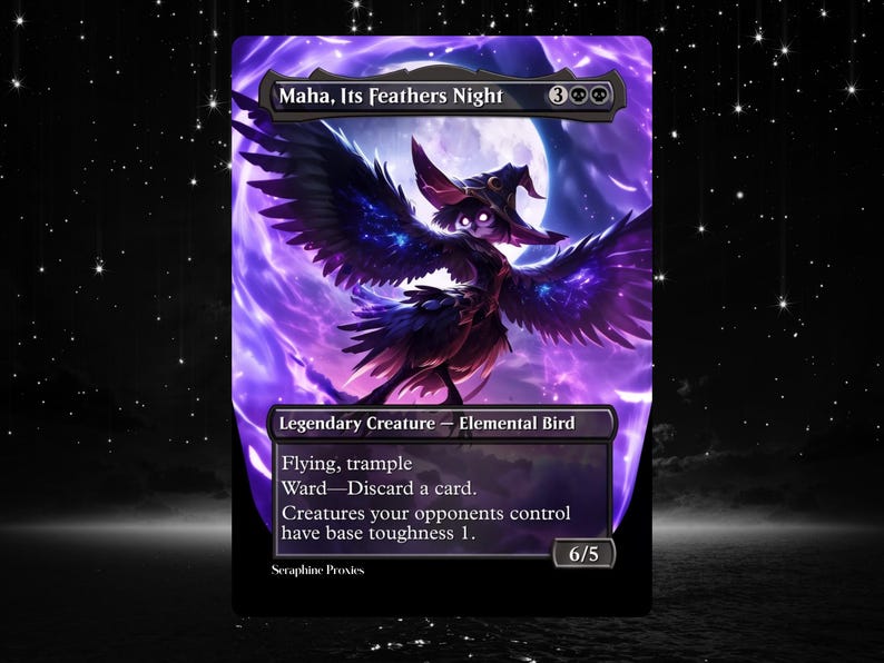 Maha, Its Feathers Night Proxy Custom Proxy Card Proxies - Etsy