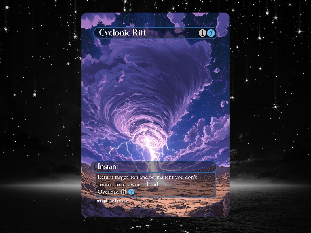 Cyclonic Rift - Proxy Full Art Custom Altered Art Card - Etsy