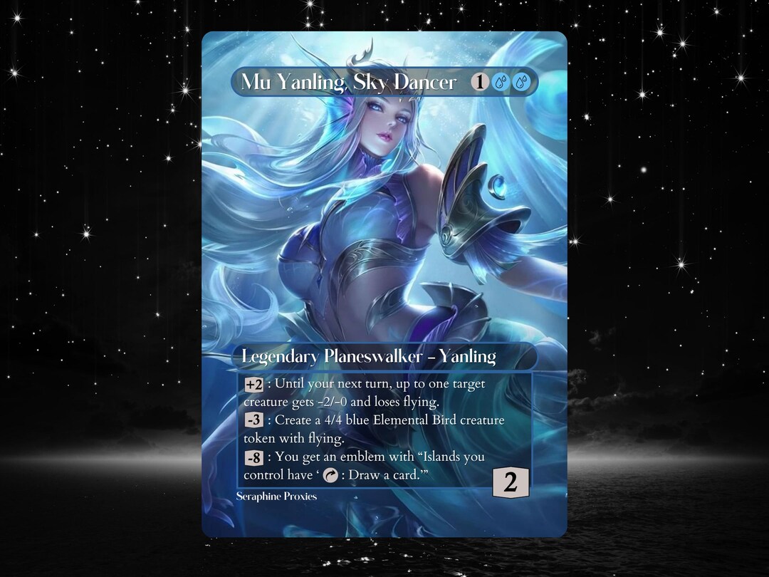 Mu Yanling, Sky Dancer - Proxy Full Art Custom Altered Art Card - Etsy