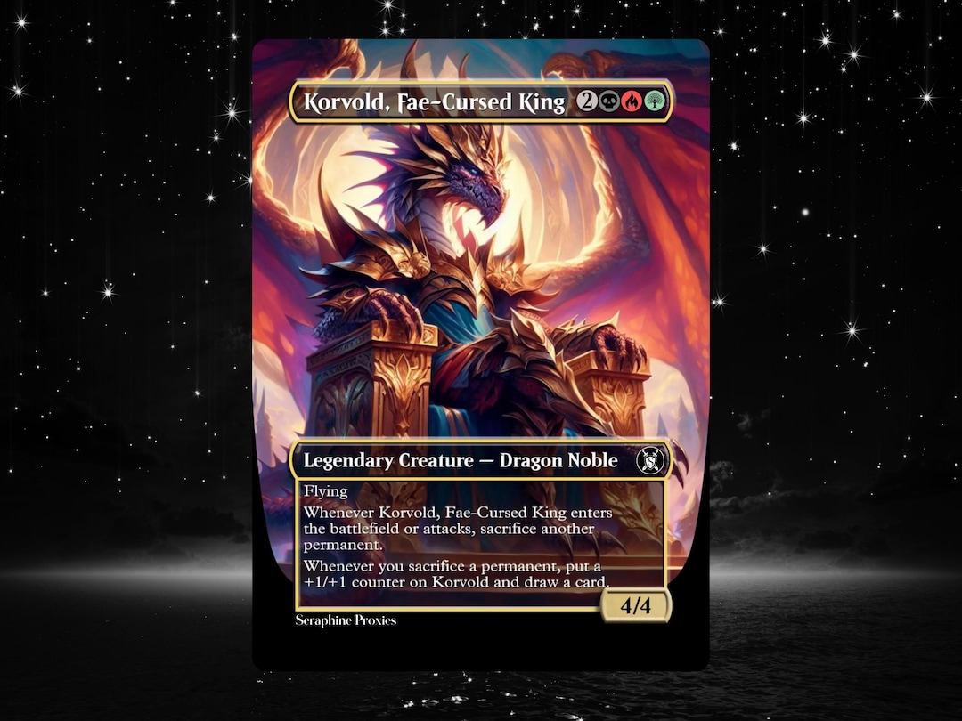 Korvold, Fae-cursed King Proxy Custom Proxy Card Proxies - Etsy