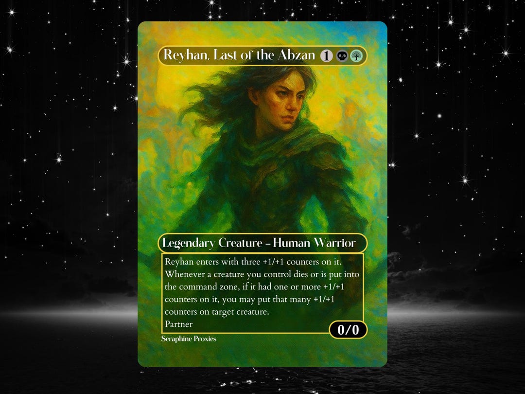 Reyhan, Last of the Abzan - Proxy Full Art Custom Altered Art Card - Etsy