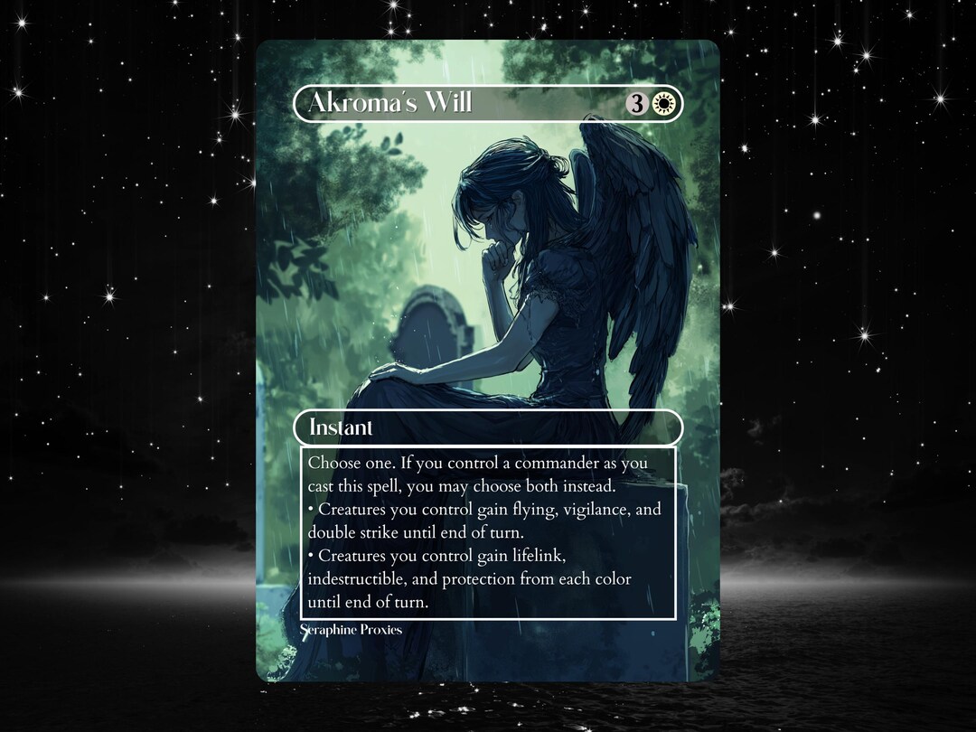 Akroma's Will - Proxy Full Art Custom Altered Art Card - Etsy