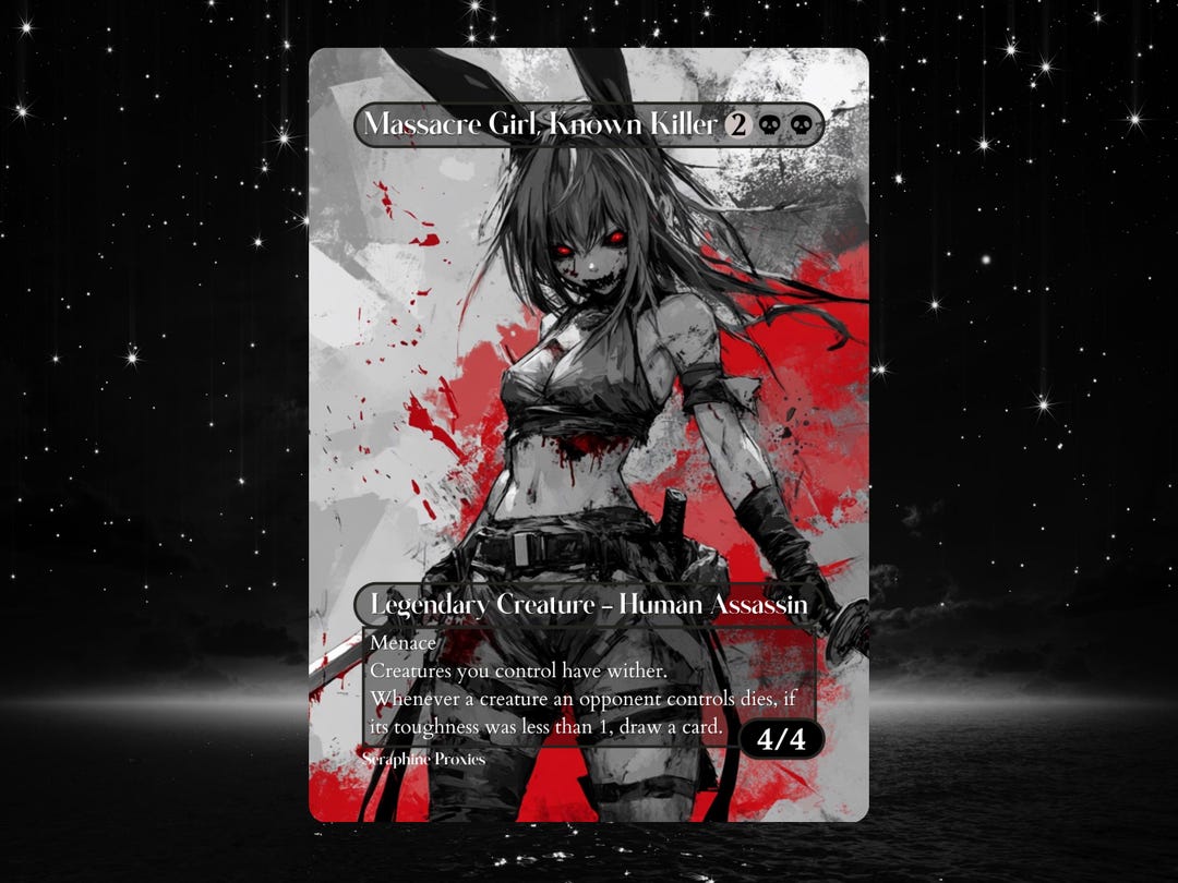 Massacre Girl, Known Killer Proxy Custom Altered Art Card Proxies - Etsy