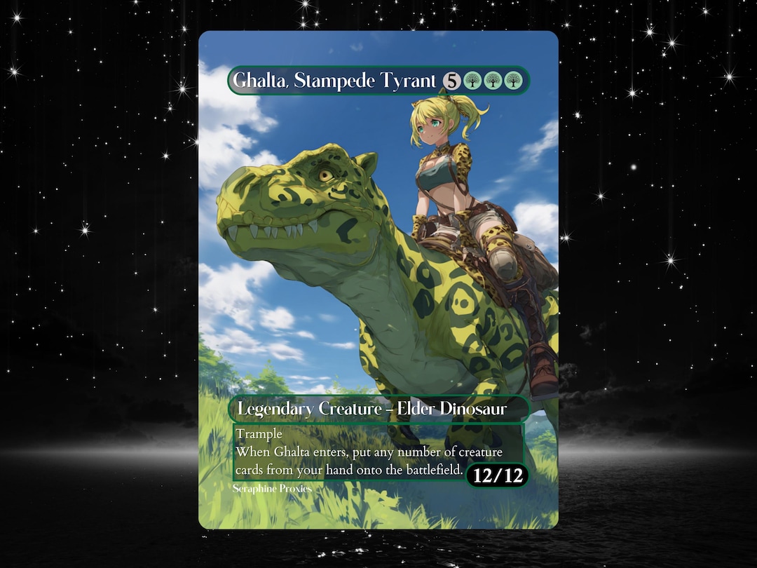 Ghalta, Stampede Tyrant - Proxy Full Art Custom Altered Art Card - Etsy