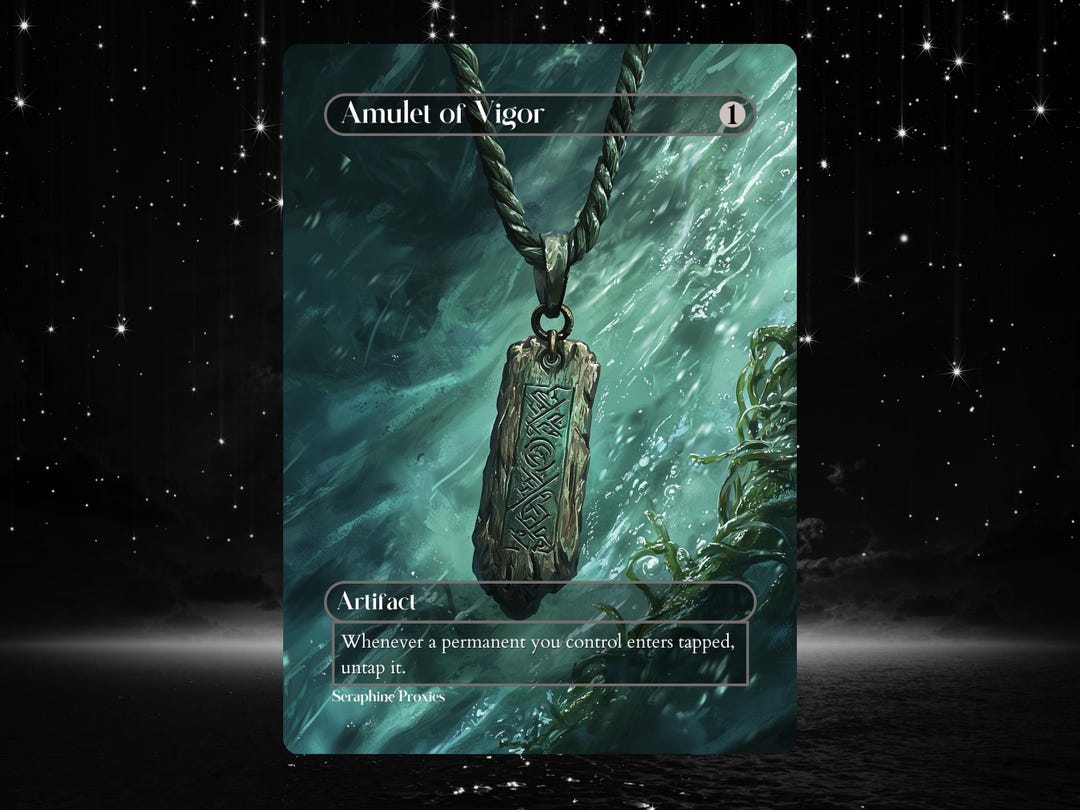 Amulet of Vigor Proxy - Custom Altered Art Card - Proxies - Etsy