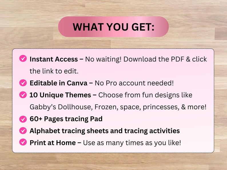 Personalized Name Tracing Pad for Kids Editable Handwriting Practice ...