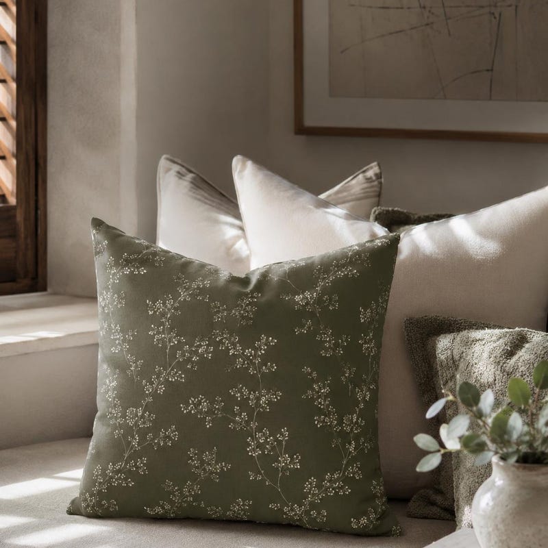 Green Vine Pillows - Etsy