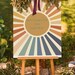 Sun Welcome Sign Editable Printable Boho Retro Here Comes the Son Baby ...