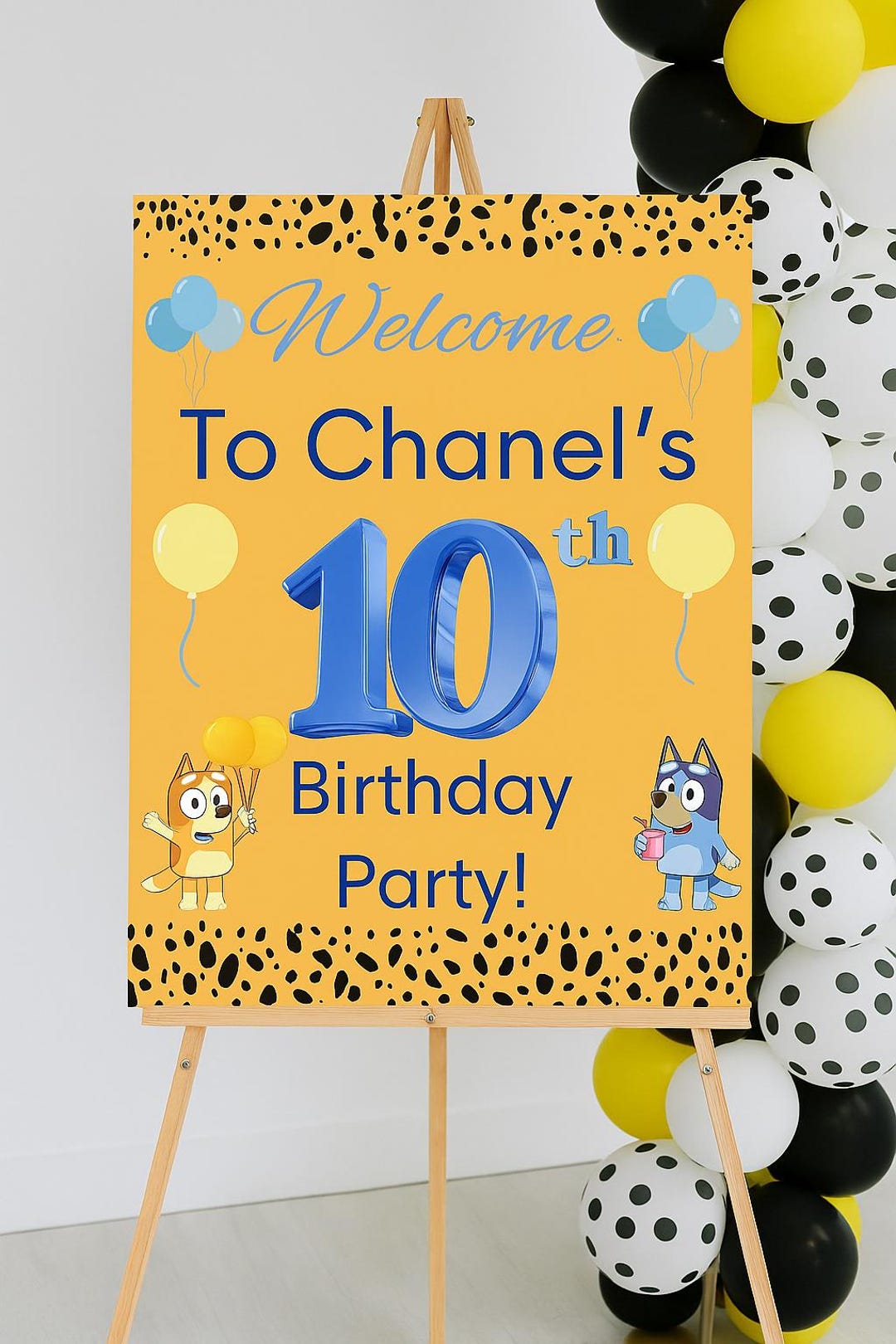 Bluey Birthday Welcome Sign: Printed Kids Party Foam Board - Etsy