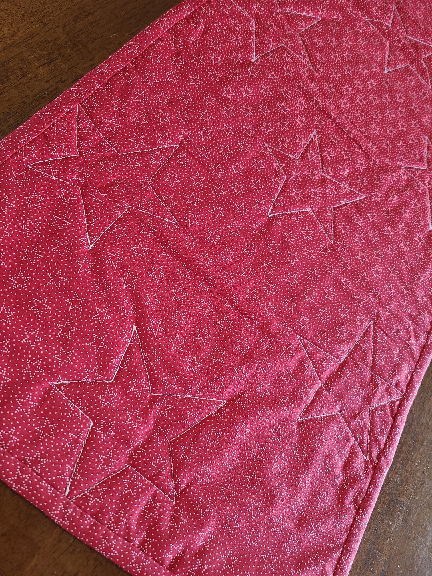 Red, White and Blue Stars Table Runner - Etsy