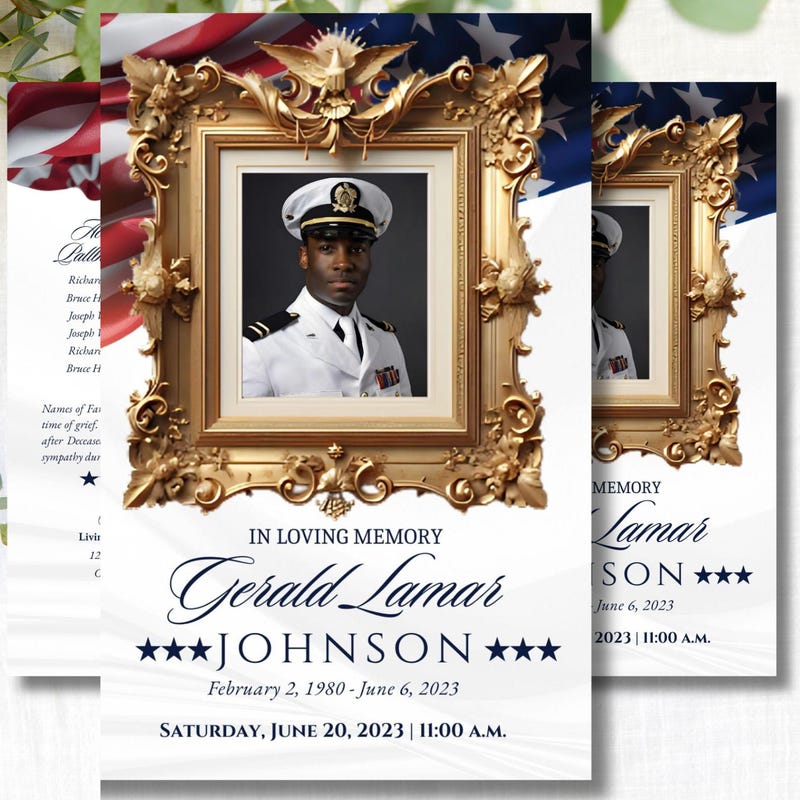 Funeral Programs Military - Etsy