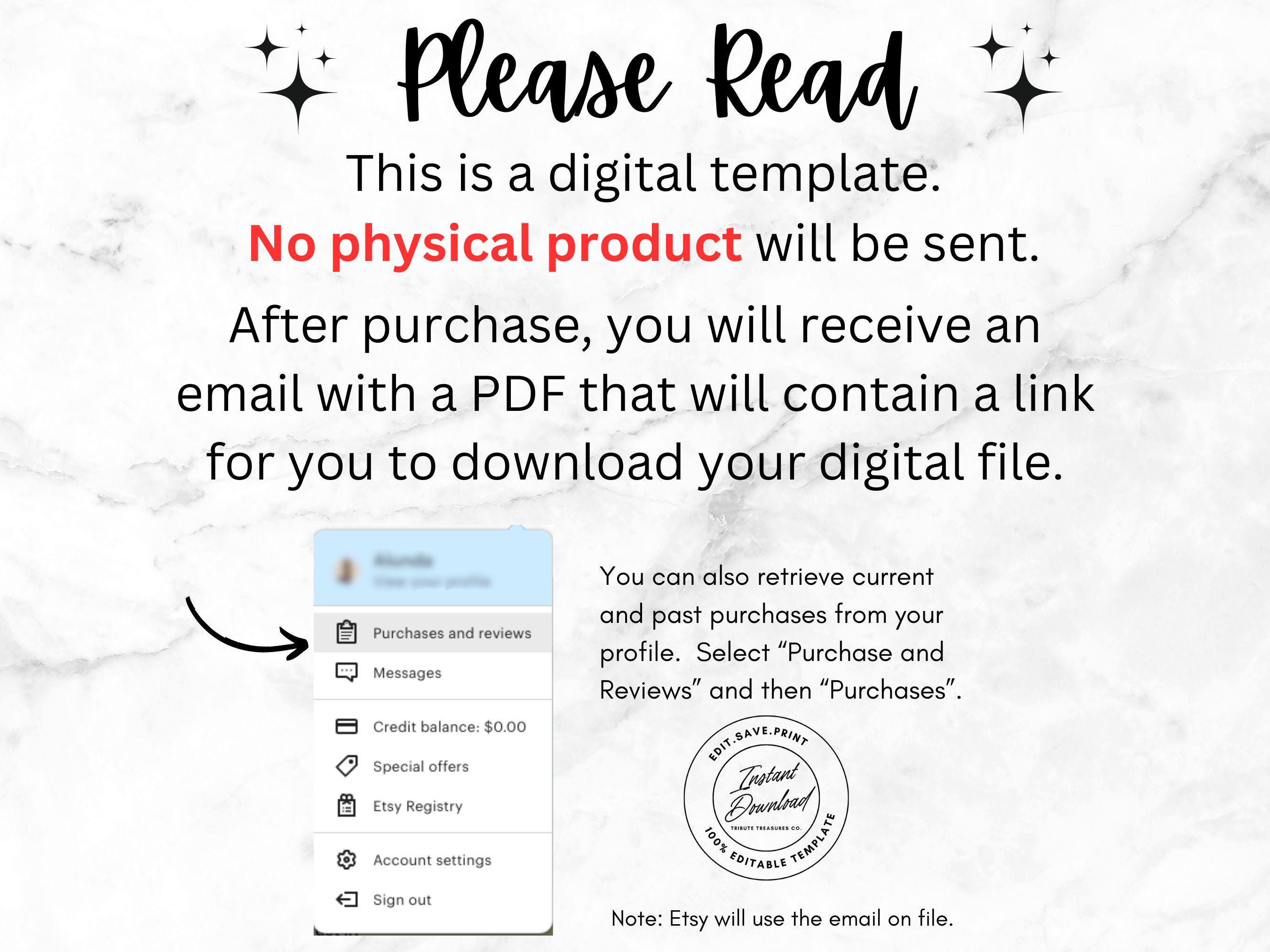 Butterfly Funeral Program Template: Celebration of Life (digital ...