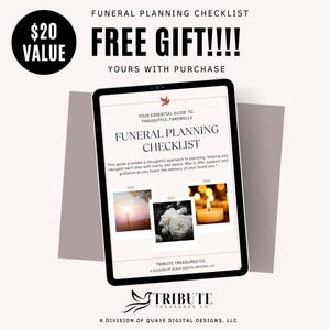 Blue & Gold Funeral Program Template: 8-page Obituary Book (canva ...