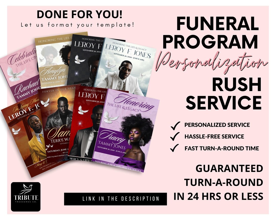 Personalized Funeral Program | Professional Editing and Formatting ...