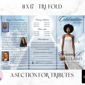 Editable Funeral, Obituary Program Template - Stairway to Heaven ...