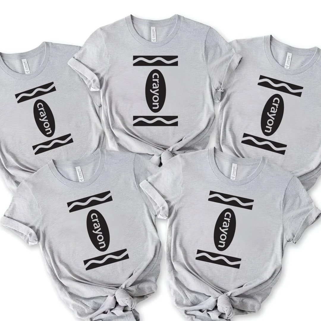 Create Your Crayon Color T-shirts Halloween Costume Cosplay T-shirt All ...
