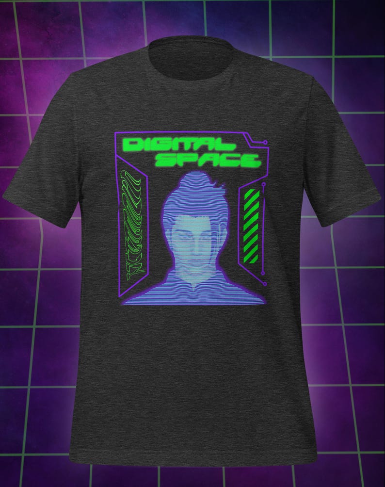 Cyberpunk Shirt Neon Scifi Shirt Vaporwave Shirt Futuristic Clothing ...