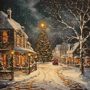 Christmas Cottage Clipart Set Printable Watercolor Art for Cards ...