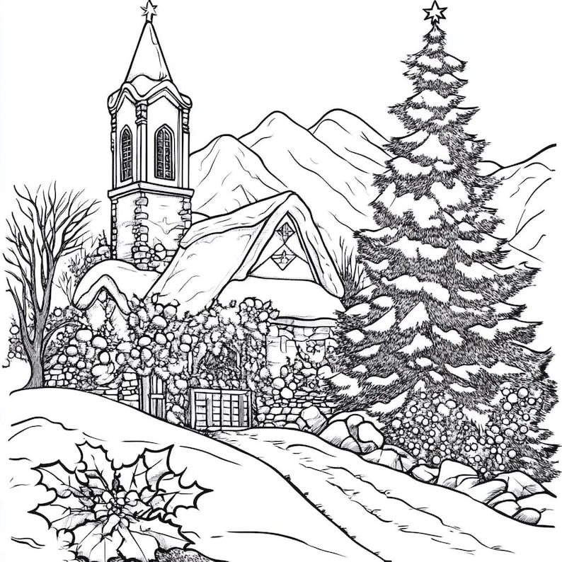 Giant Christmas Coloring Pages for Kids Perfect for School Holiday ...