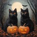 Spooky Black Cat Printable Wall Art Halloween Nursery Decor Download - Etsy