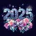 2025 New Year Watercolor Glitter Clipart Bundle - Digital Party ...